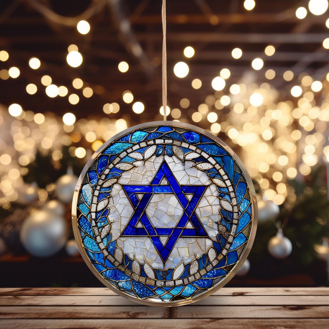 Israel Flag Home Decoration | Stained Glass Style Ceramic Collectible ...