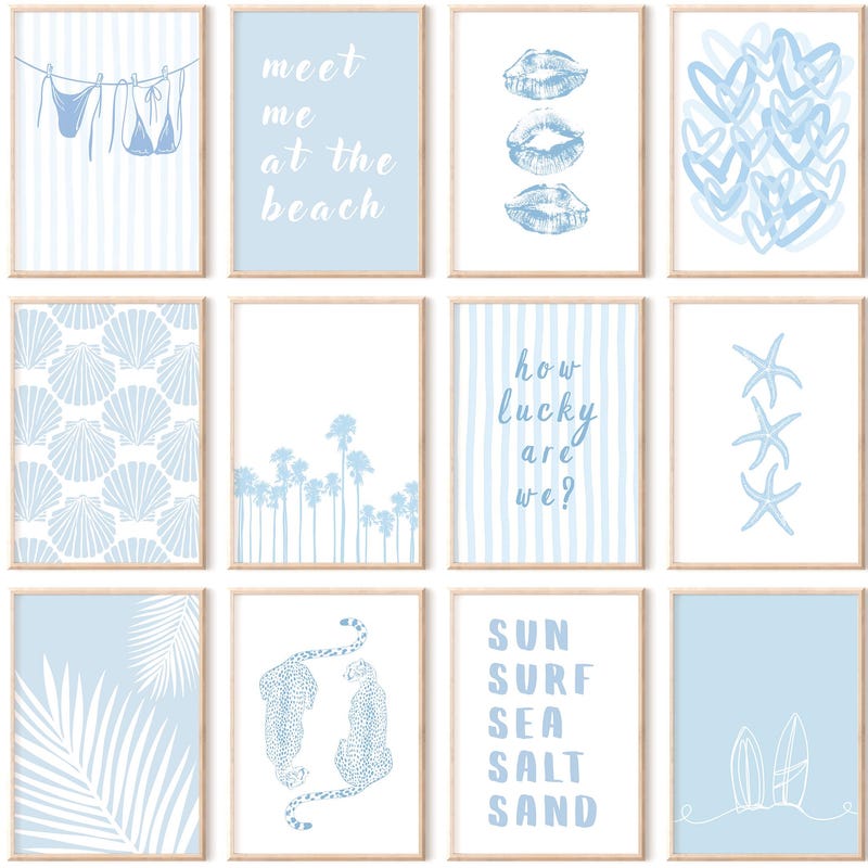 Cute Costal Blue Wall Decor - Etsy
