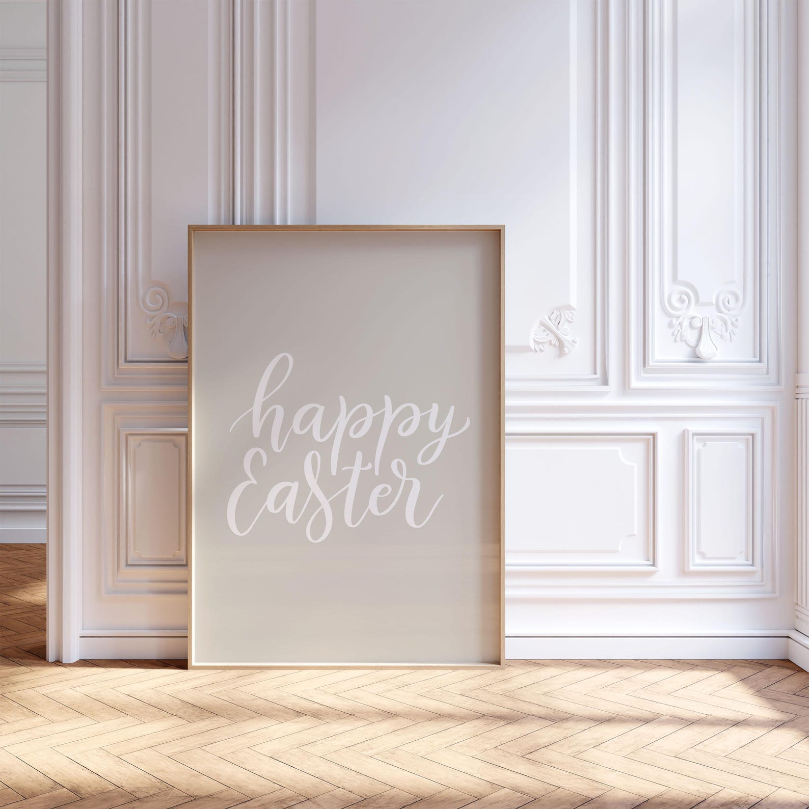 Gallery Wall Set of 6 Neutral Easter Prints, Minimalist Easter Decor ...