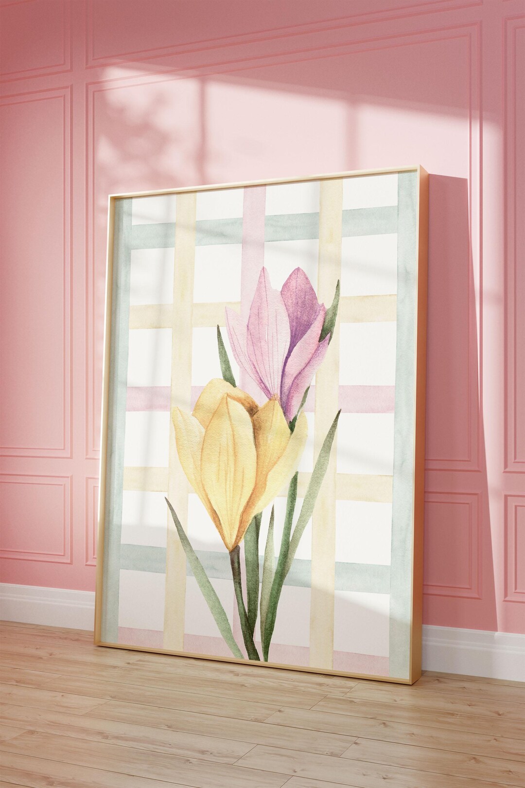 Spring Flower Wall Art Print: Pastel Easter Printable Poster (digital ...