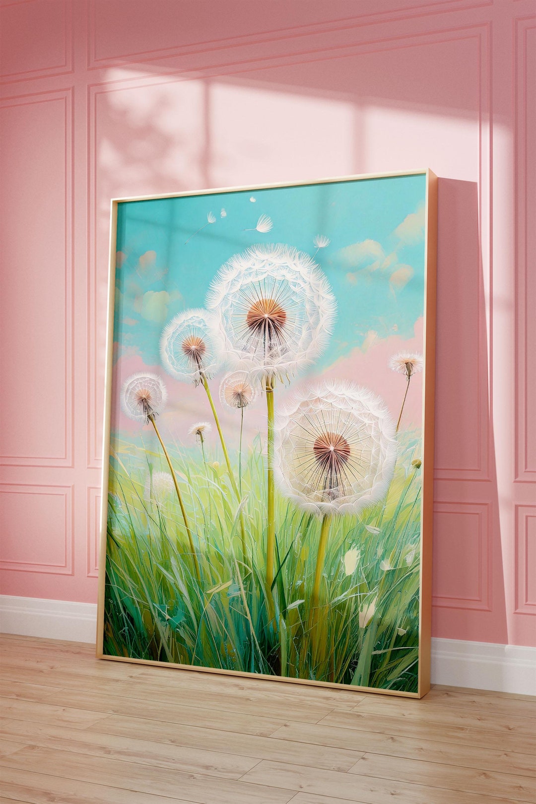 Dandelion Wall Art, Botanical Wall Art, Dandelion Wall Decor, Floral ...