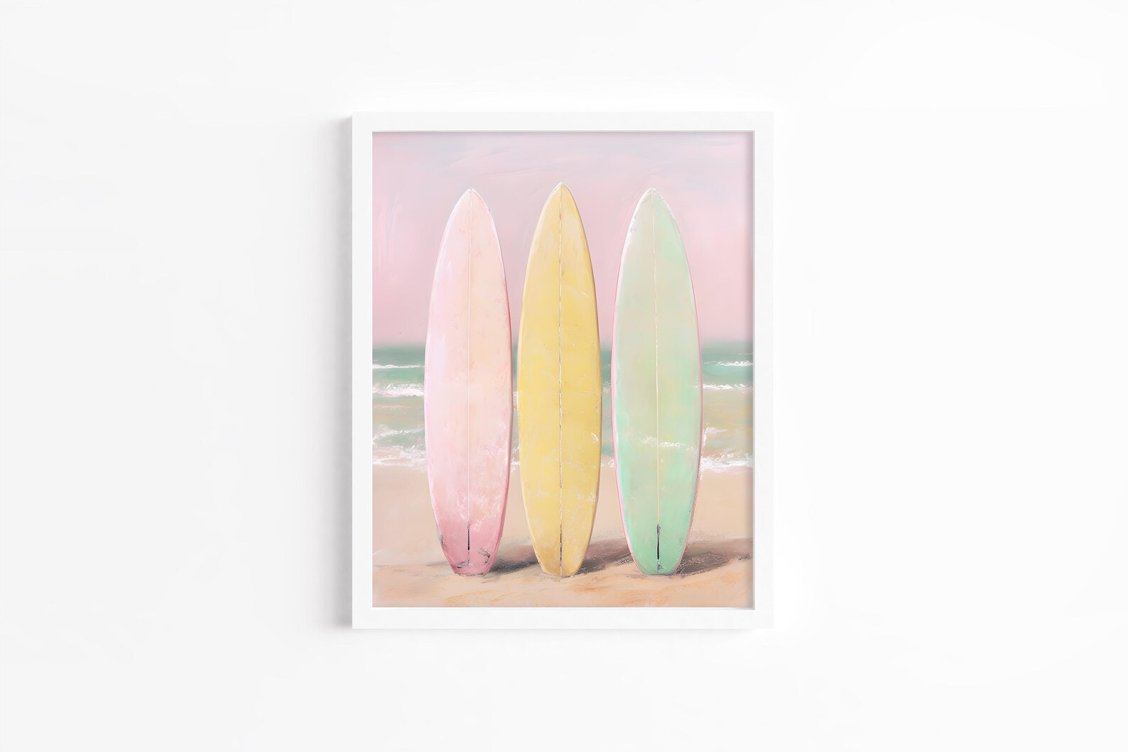 Surfboard Wall Art Poster, Surf Wall Art, Beachy Room Decor, Coastal ...