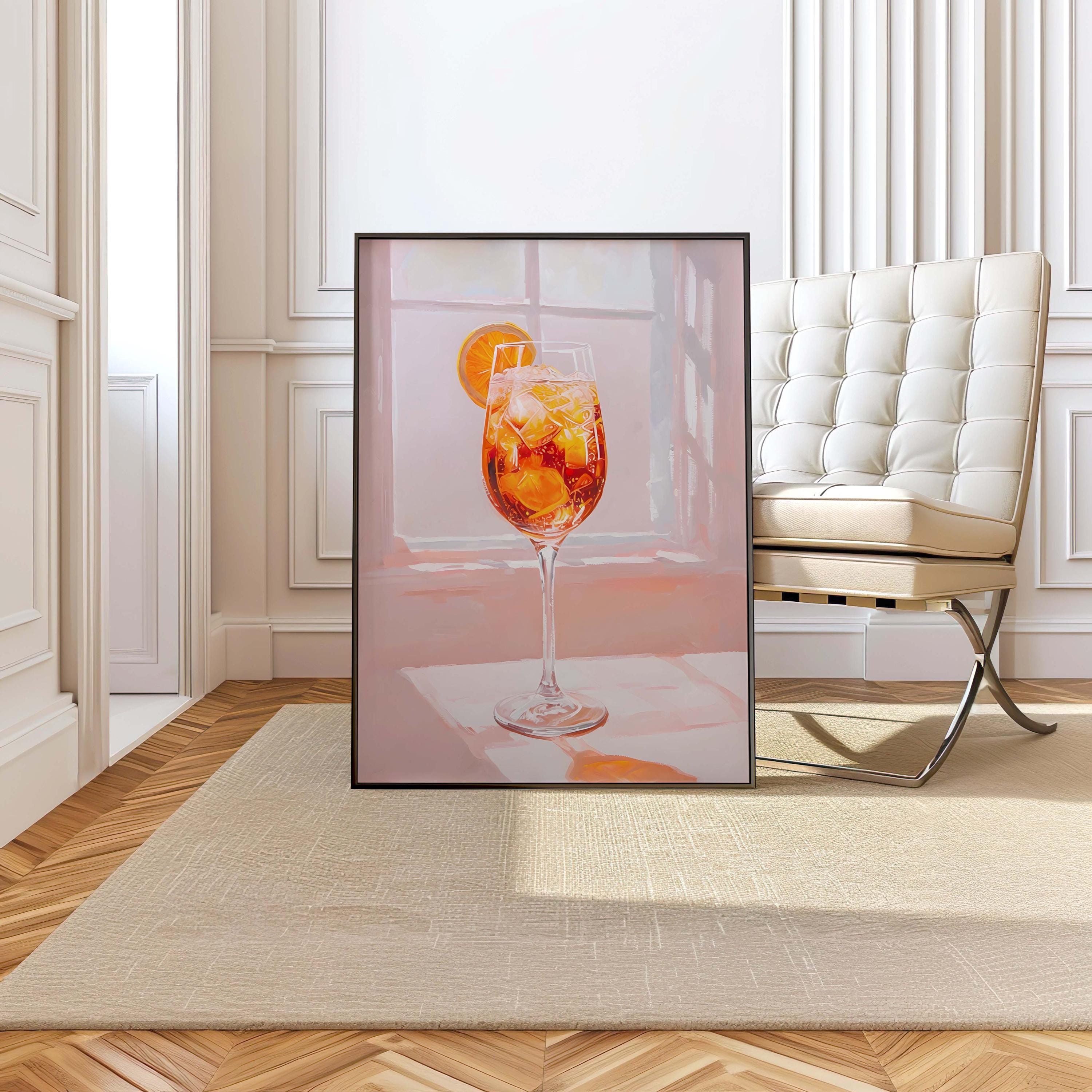 Aperol Spritz Print, Aperol Spritz Bar Cart Poster, Signature Cocktail ...