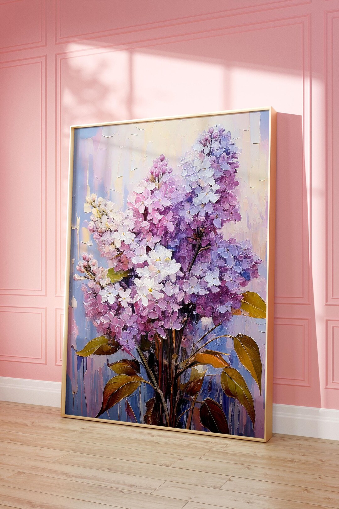 Lilac Wall Art Print, Lilac Floral Poster, Botanical Wall Art, Pastel ...