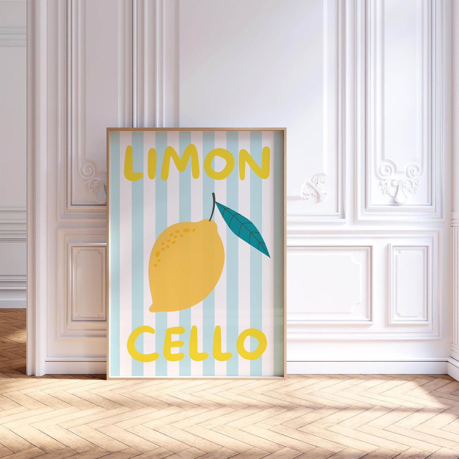 Limoncello Lemon Print, Retro Trendy Fruit Poster, Italian Summer ...