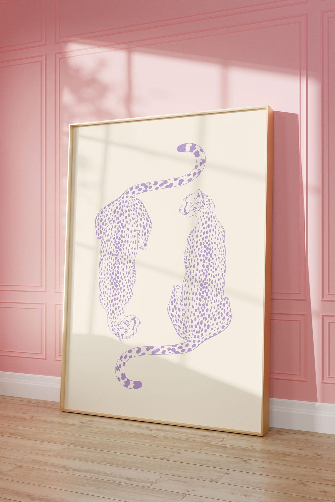 Purple Cheetah Print, Trendy Wall Art, Preppy Dorm Room Decor, College ...