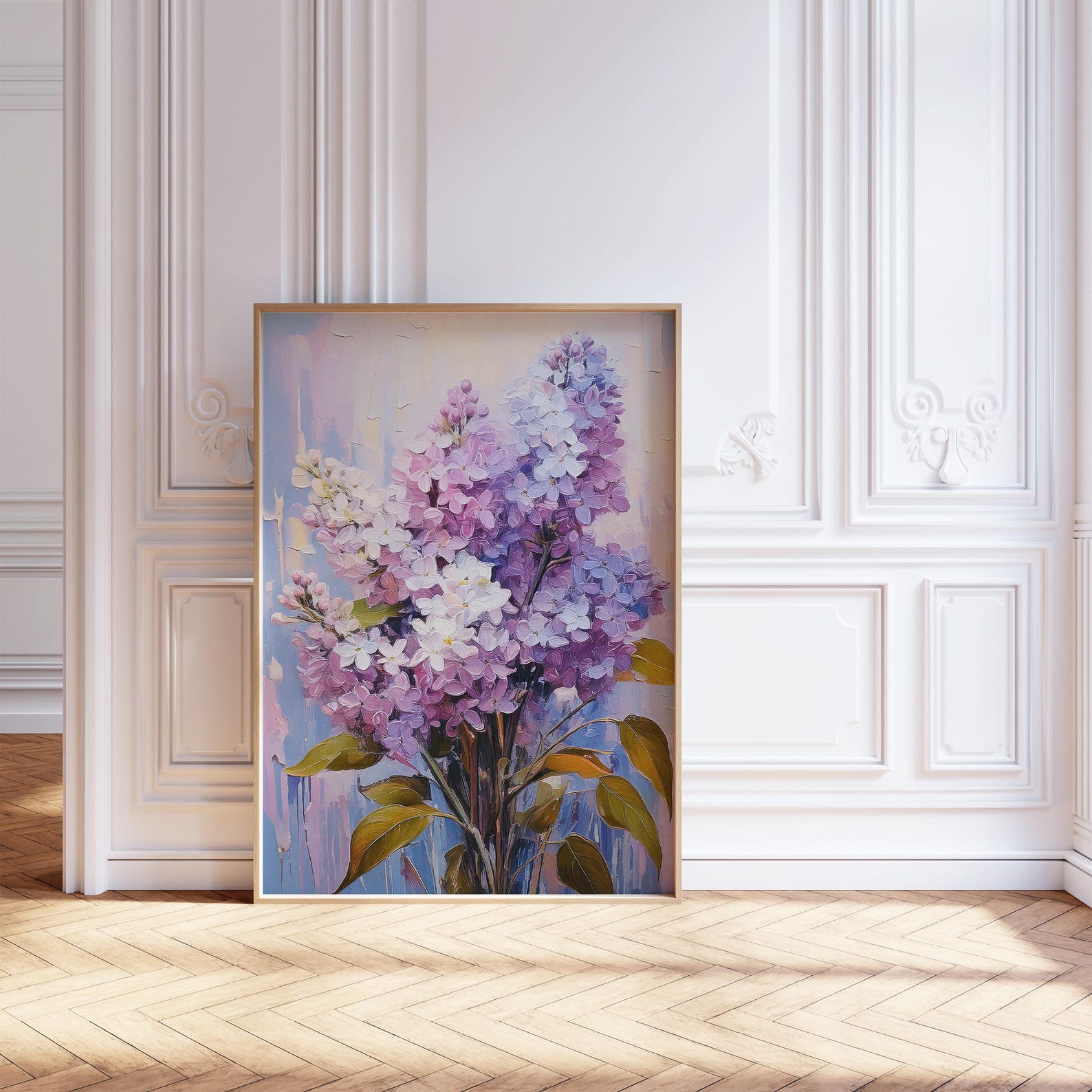Lilac Wall Art Print, Lilac Floral Poster, Botanical Wall Art, Pastel ...