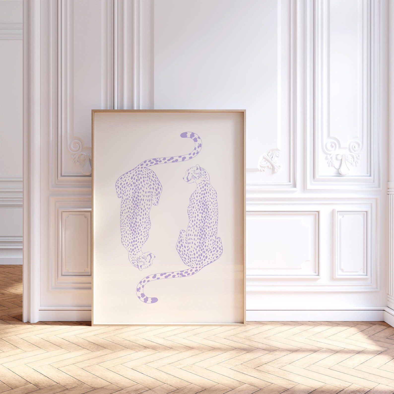 Purple Cheetah Print, Trendy Wall Art, Preppy Dorm Room Decor, College ...