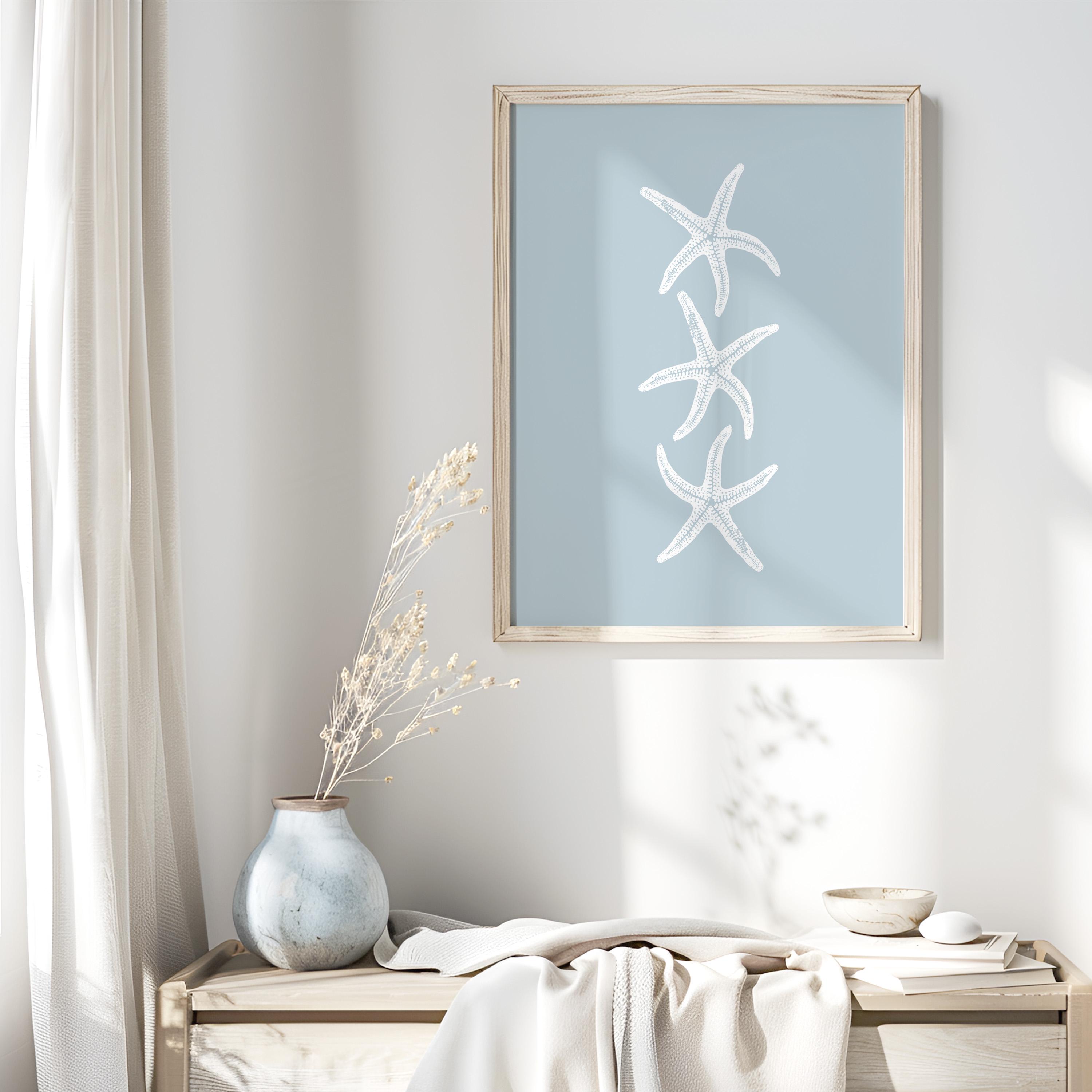 Blue Beach Prints Set of 6, Trendy Coastal Wall Art Posters, Beach ...