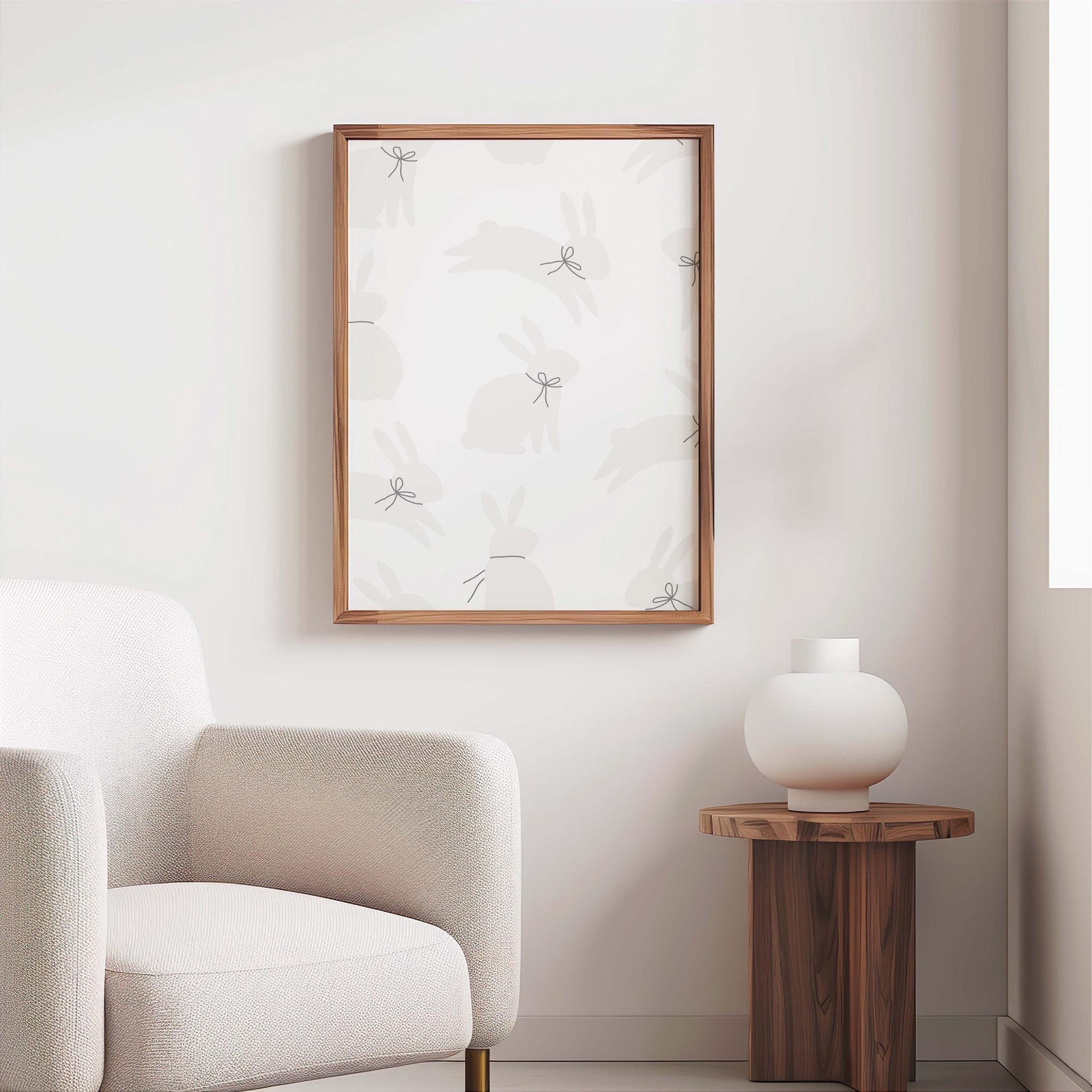 Gallery Wall Set of 6 Neutral Easter Prints, Minimalist Easter Decor ...