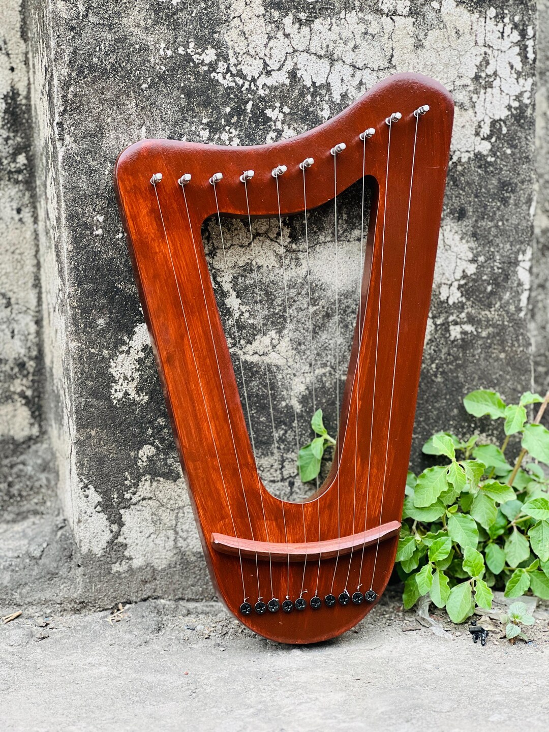 Premium Quality Rosewood 10 String Triangle Lyre Harp With Free Tuning ...