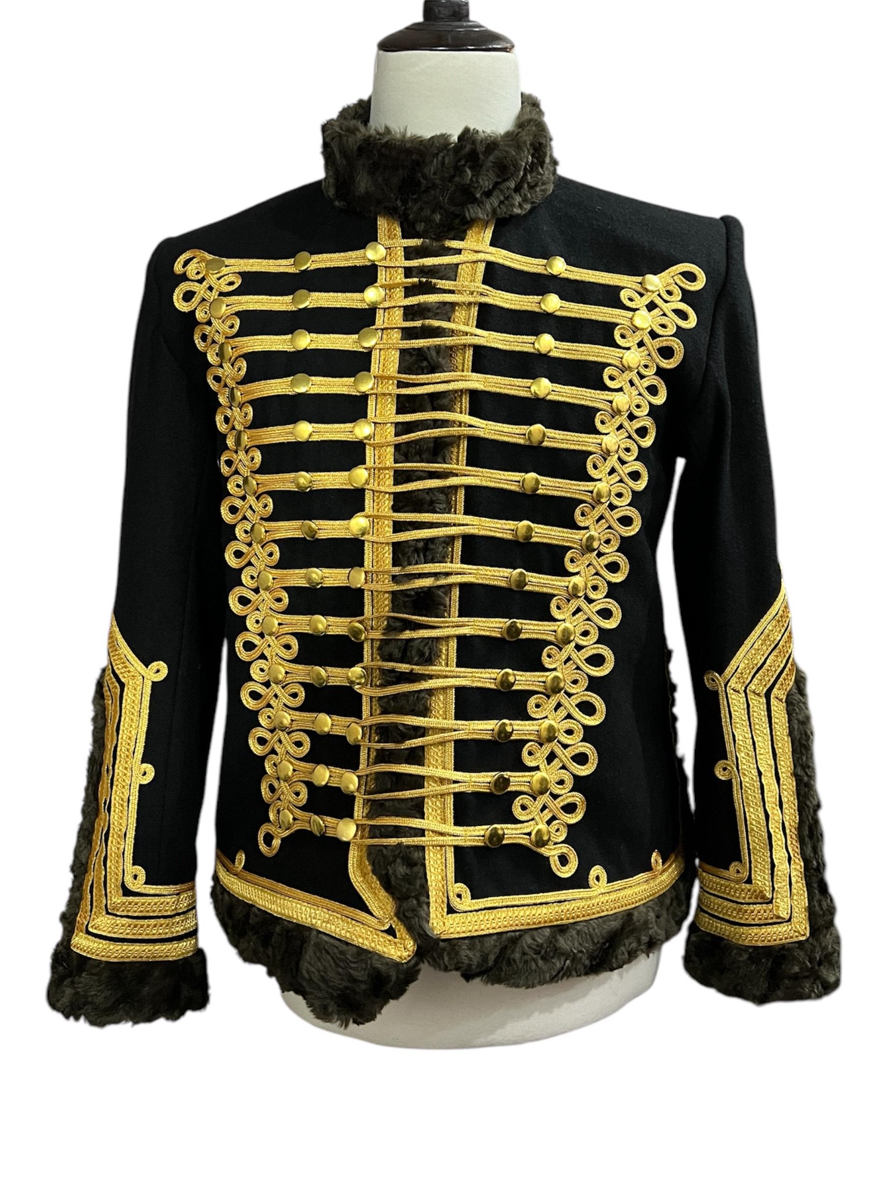 Men's Napoleonic Hussar Jacket Military Uniform Tunic Pelisse Jimi ...