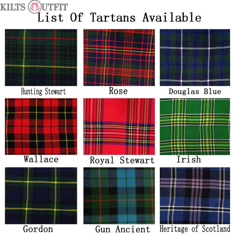 Men's Scottish Lion Rampant 11 Pieces Prince Charlie Kilt Outfit ...