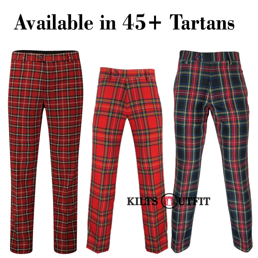Men's Scottish Tartan Trew Custom Made Tartan Trouser Highland Dress ...