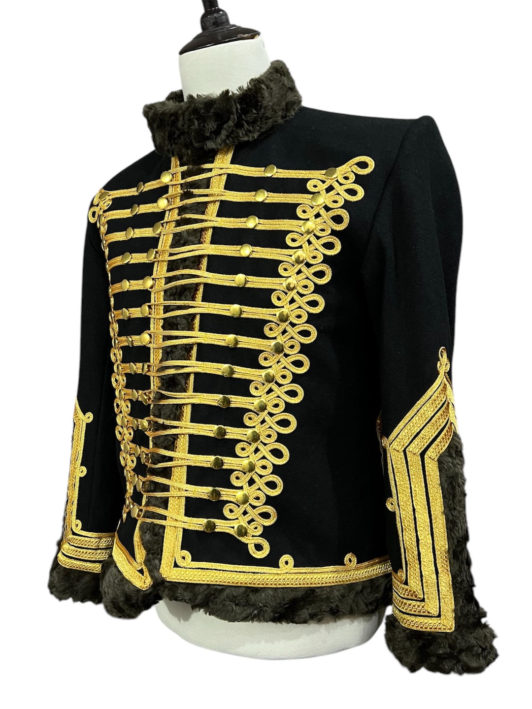 Men's Napoleonic Hussar Jacket Military Uniform Tunic Pelisse Jimi ...