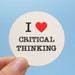 Critical Thinking Sticker, Retro Computer Window, Anti Fascism Protest ...
