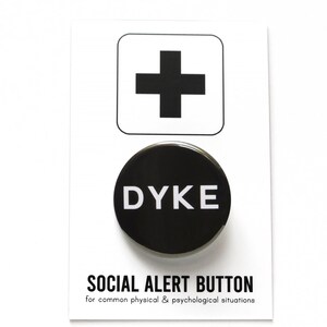 DYKE Pinback Button Lesbian Feminist LGBTQ - Etsy