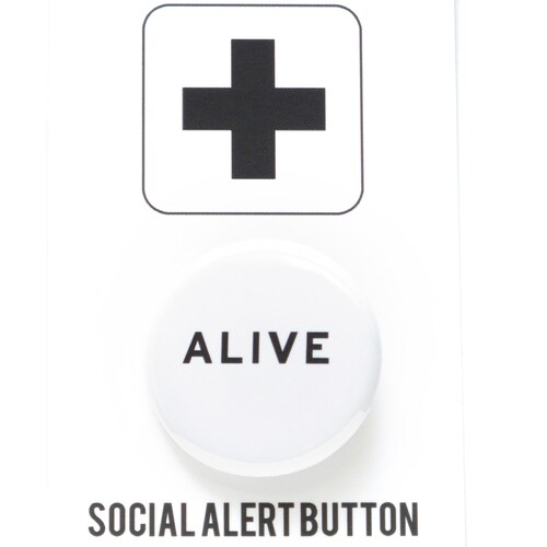 ALIVE Button Survivor Pinback - Etsy