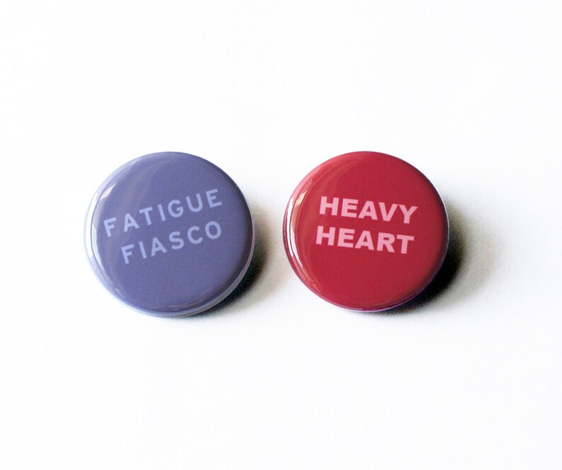 HEAVY HEART Sad Heartbreak Button - Etsy