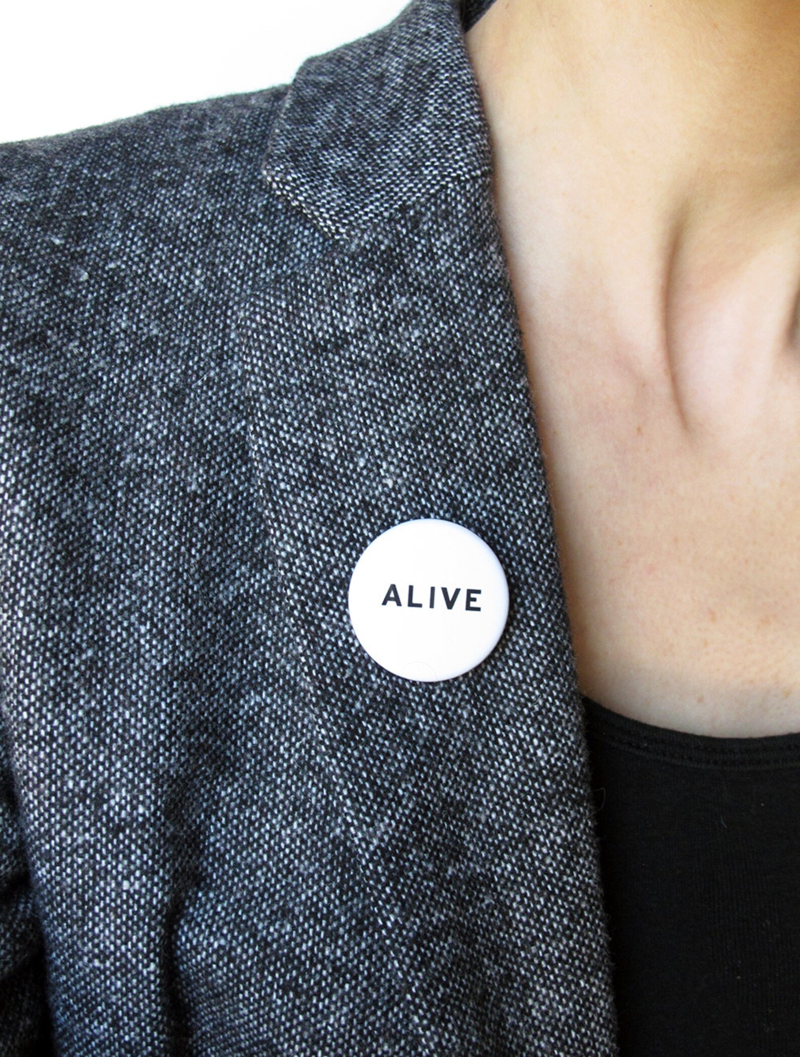 ALIVE Button Survivor Pinback - Etsy