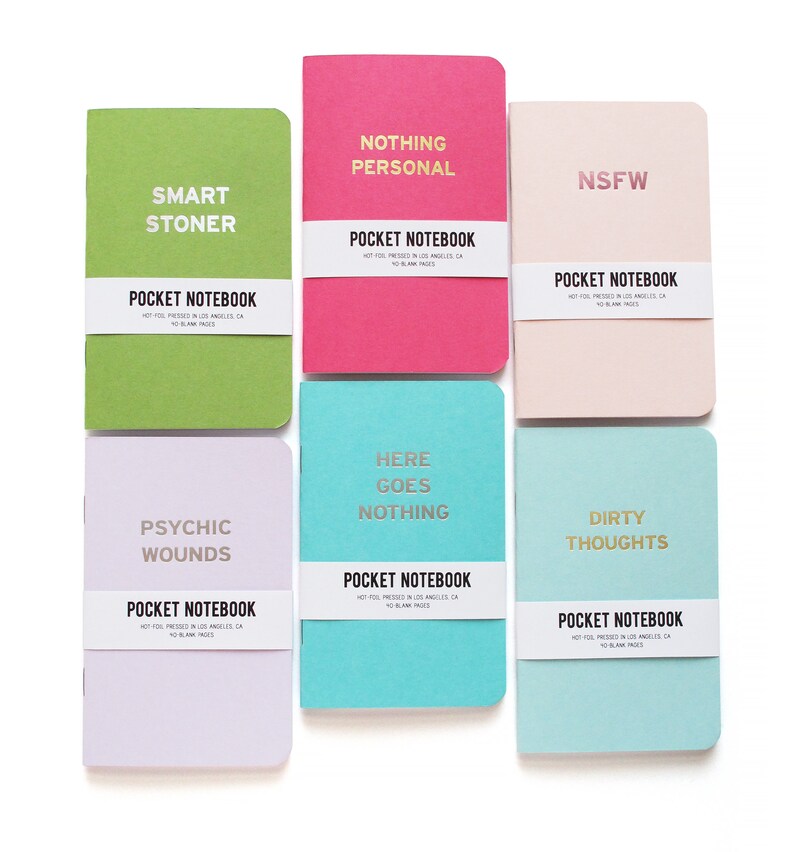 DIRTY THOUGHTS Notebook L Hot Foil Stamped Pocket Notebook L ...
