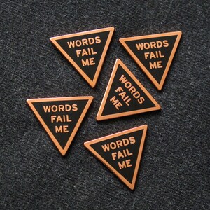 WORDS FAIL ME Enamel Lapel Pin - Etsy