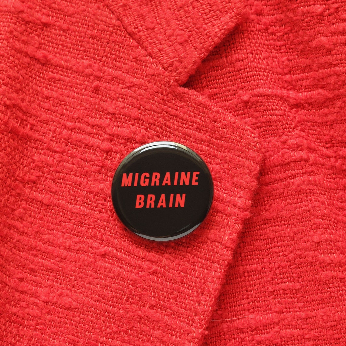 MIGRAINE BRAIN Headache Pinback Button Chronic Illness Badge - Etsy