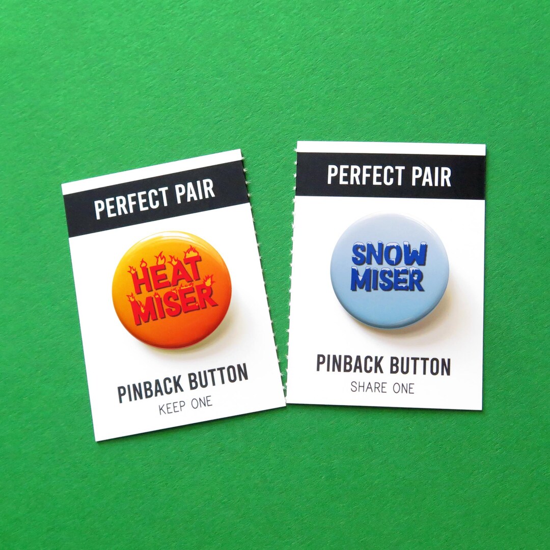 Heat Miser Snow Miser Pin Set Year Without A Santa Clause 1.25" Pinback ...