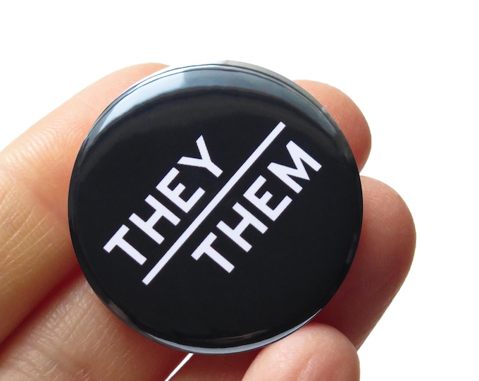 They, Them - Gender Pronouns - Pin Badge Button - Etsy Canada