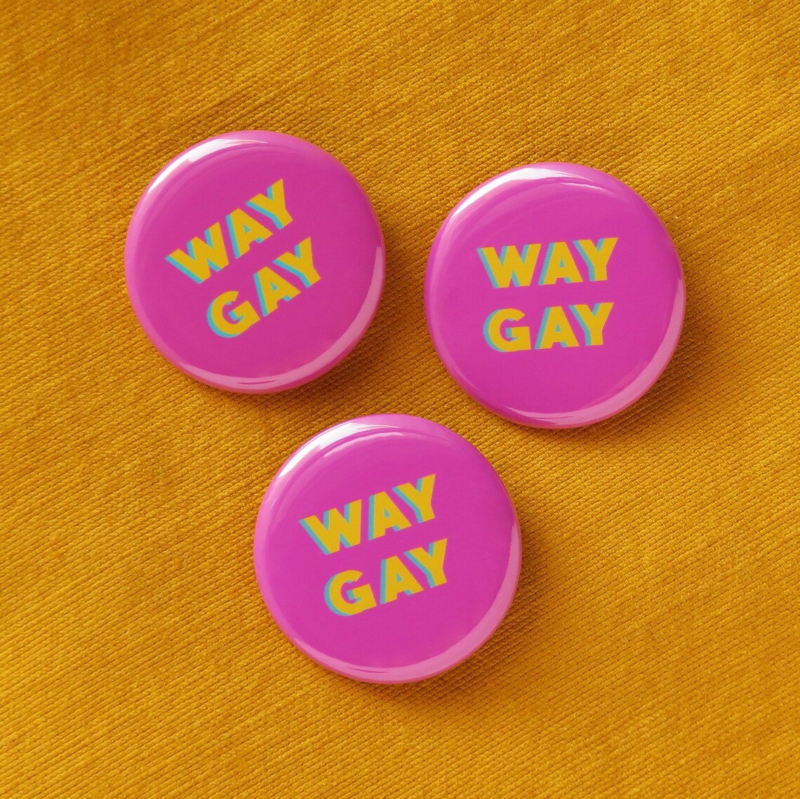 WAY GAY Pinback Button Social Alert Button LGBTQ Say Gay We - Etsy
