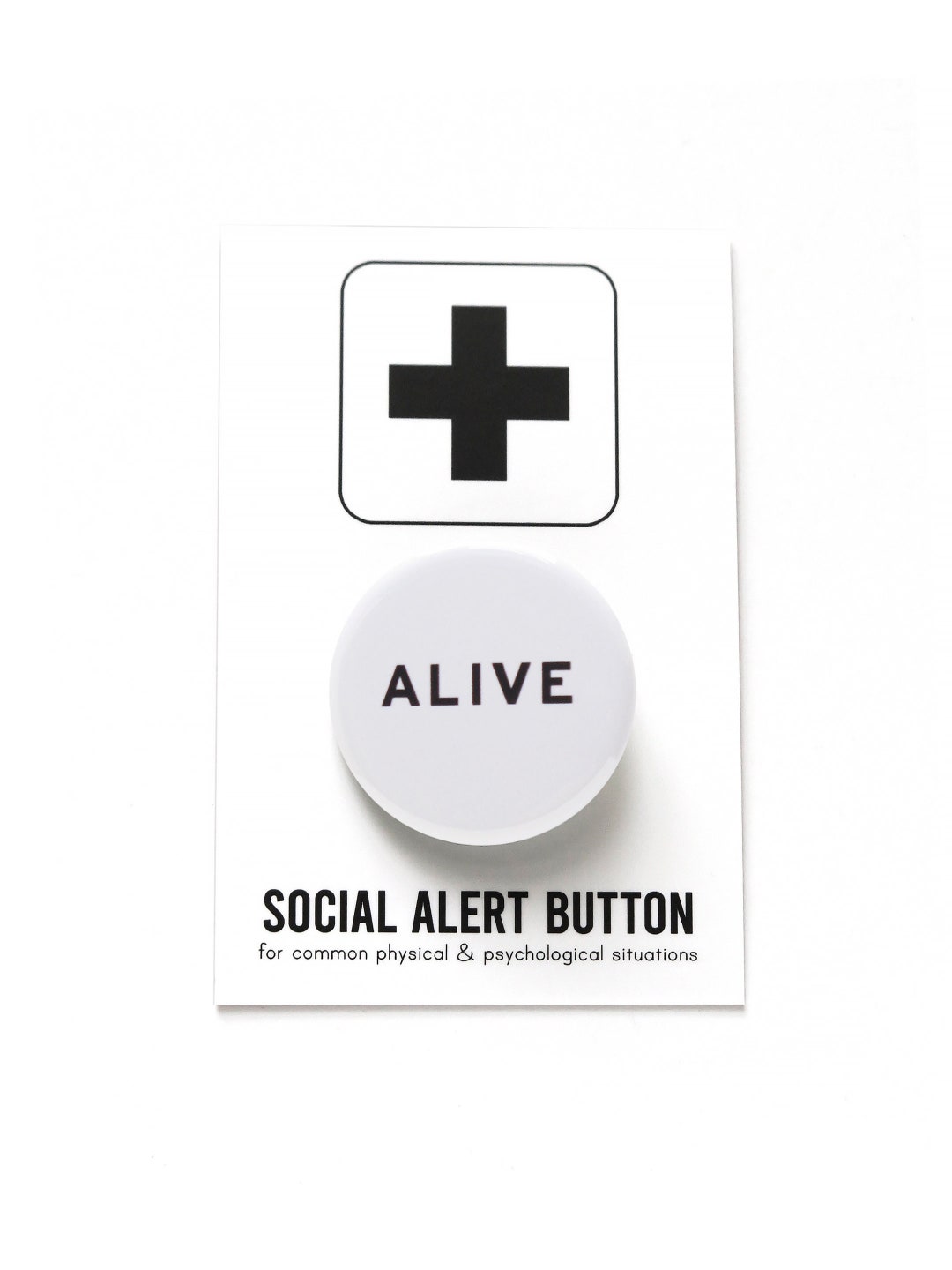 ALIVE Button Survivor Pinback - Etsy