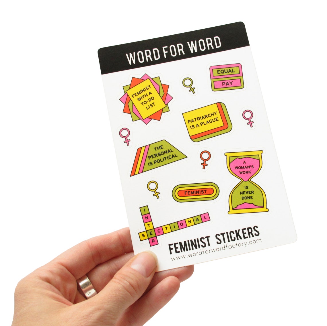 Feminist Sticker Sheets Stationery Intersectional Stocking | Etsy