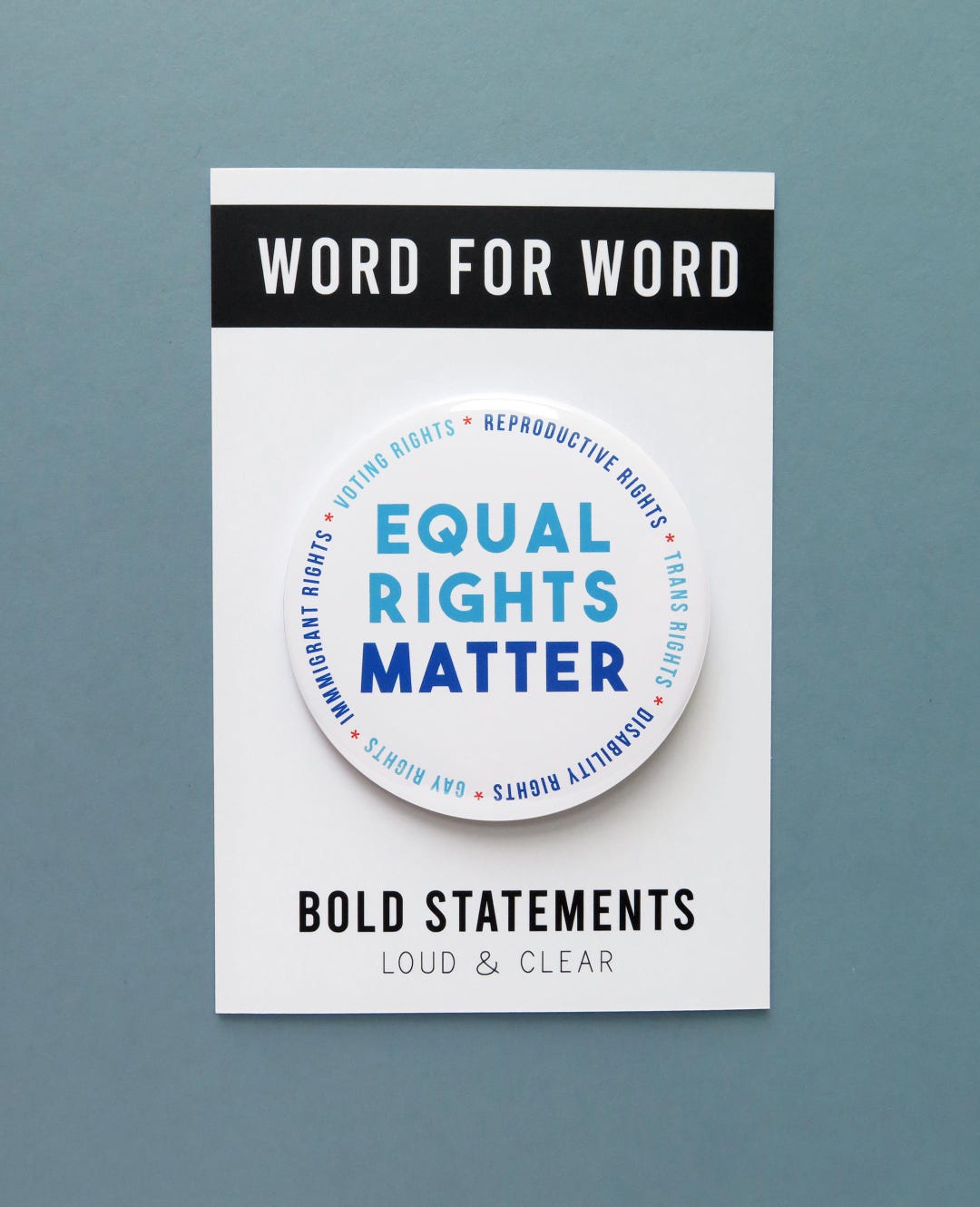 EQUAL RIGHTS MATTER Big 3" Inch Large Pinback Button L Slogan Pin - Etsy