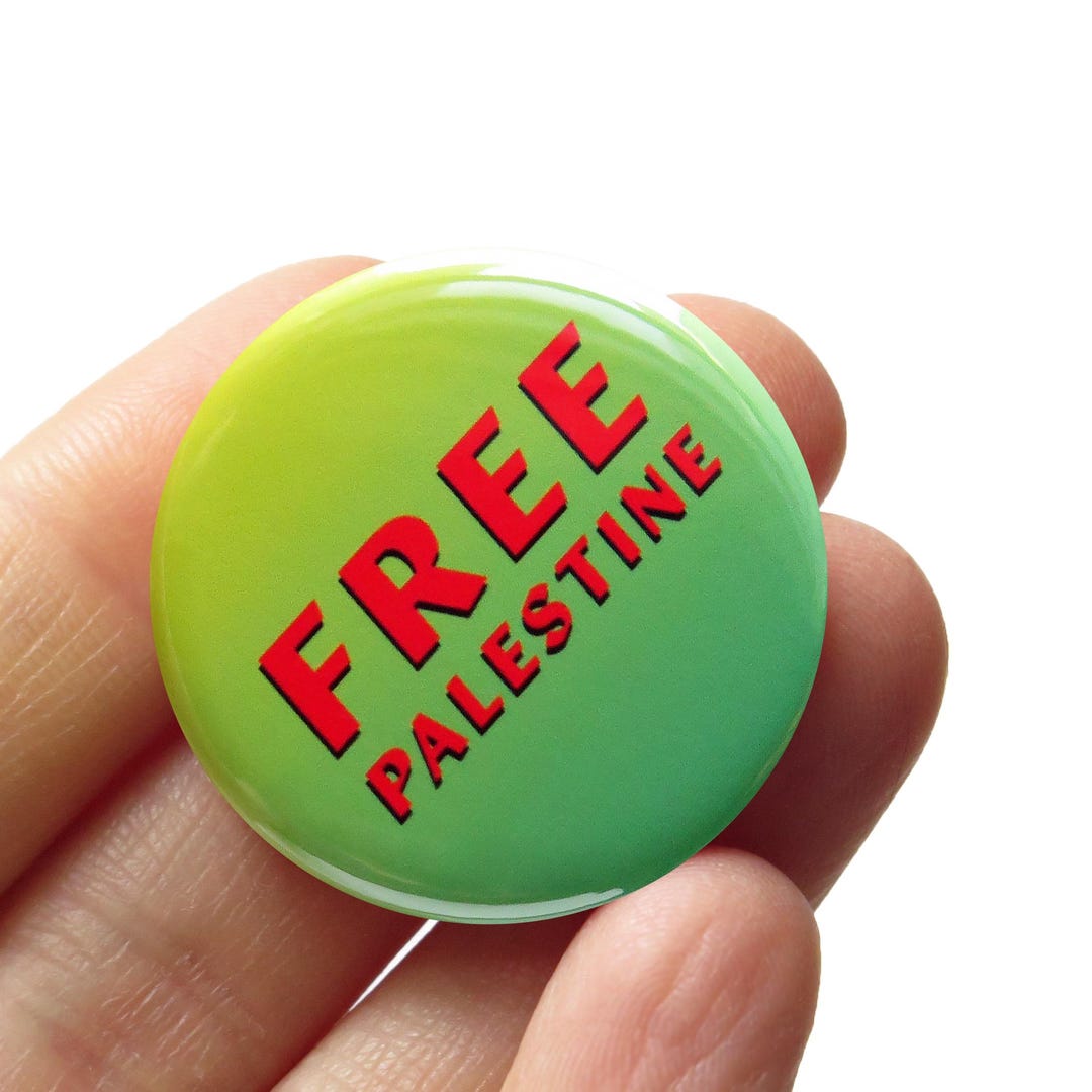 FREE PALESTINE PIN Pinback Button Ceasefire in Gaza Pin Proceeds ...