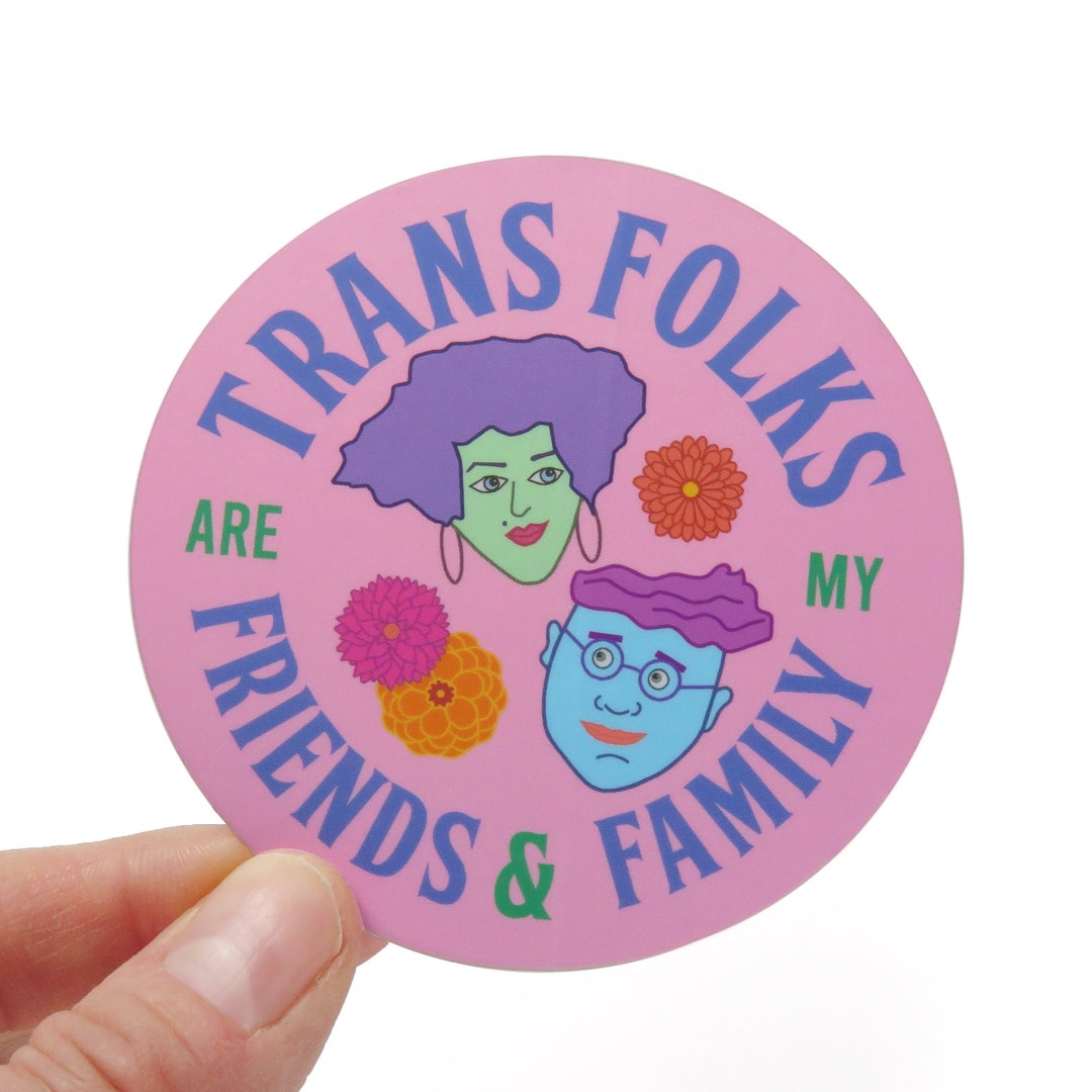 TRANS FAMILY & Friends Trans Sticker L Cute Queer Sticker L LGBTQ+ ...