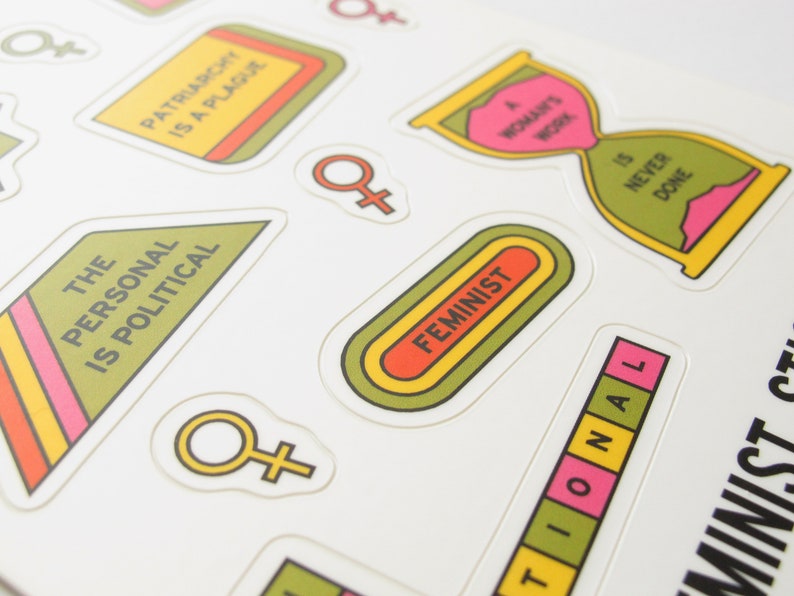 Feminist Sticker Sheets Stationery Intersectional Stocking | Etsy