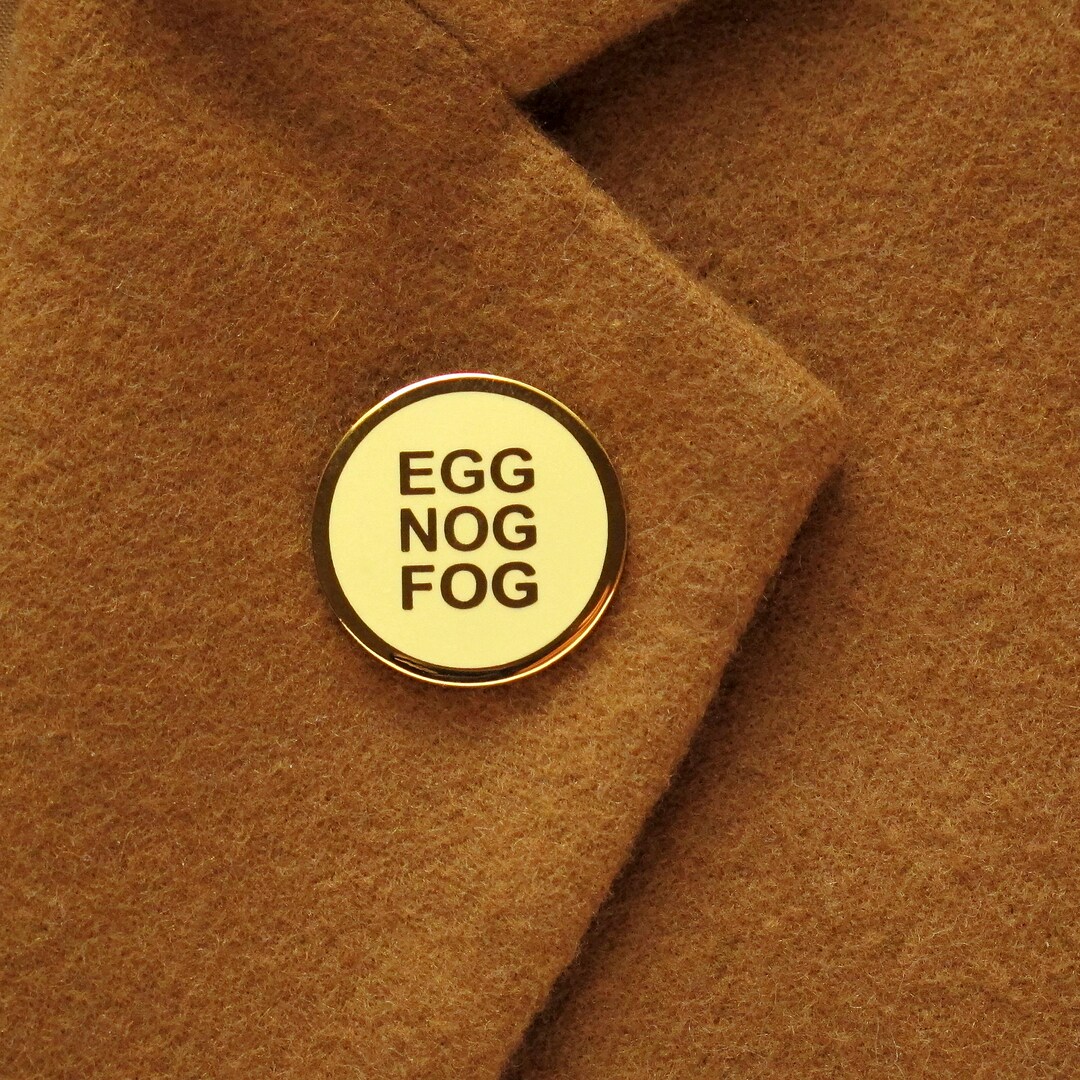Egg Nog Fog Holiday Stocking Stuffer Gift, Xmas Enamel Pin, Holiday ...
