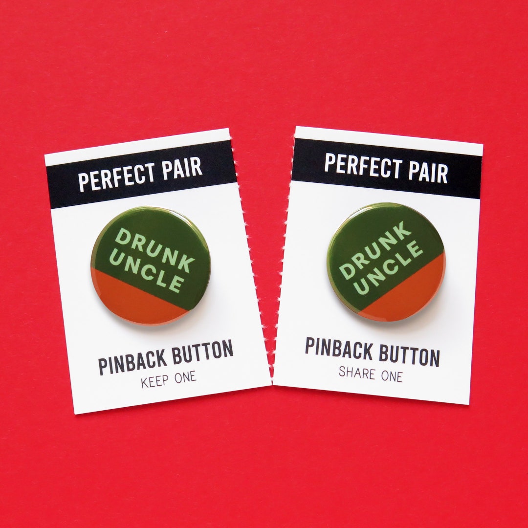 DRUNK UNCLES Pinback Button Set Funny Gay Holiday Host Gift - Etsy