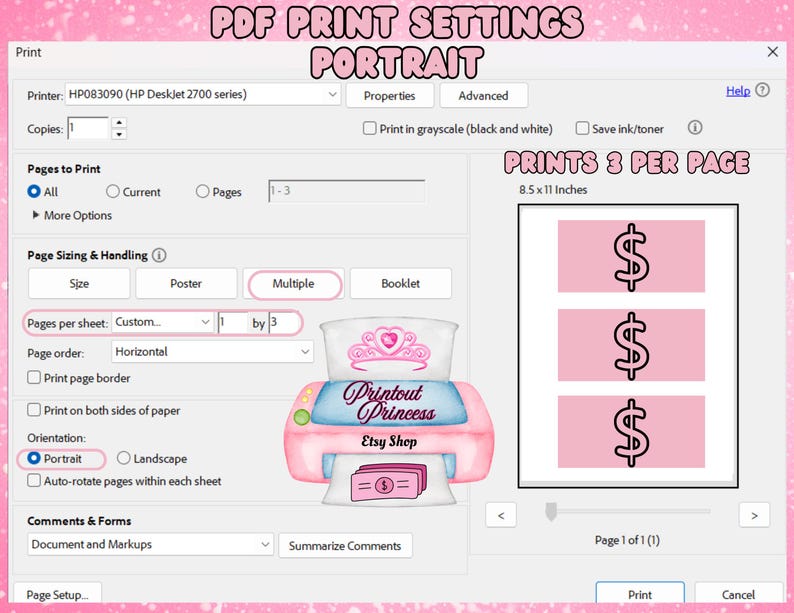 Savings Challenge I Mouse Princess With Cocktail I Printable Tracker ...