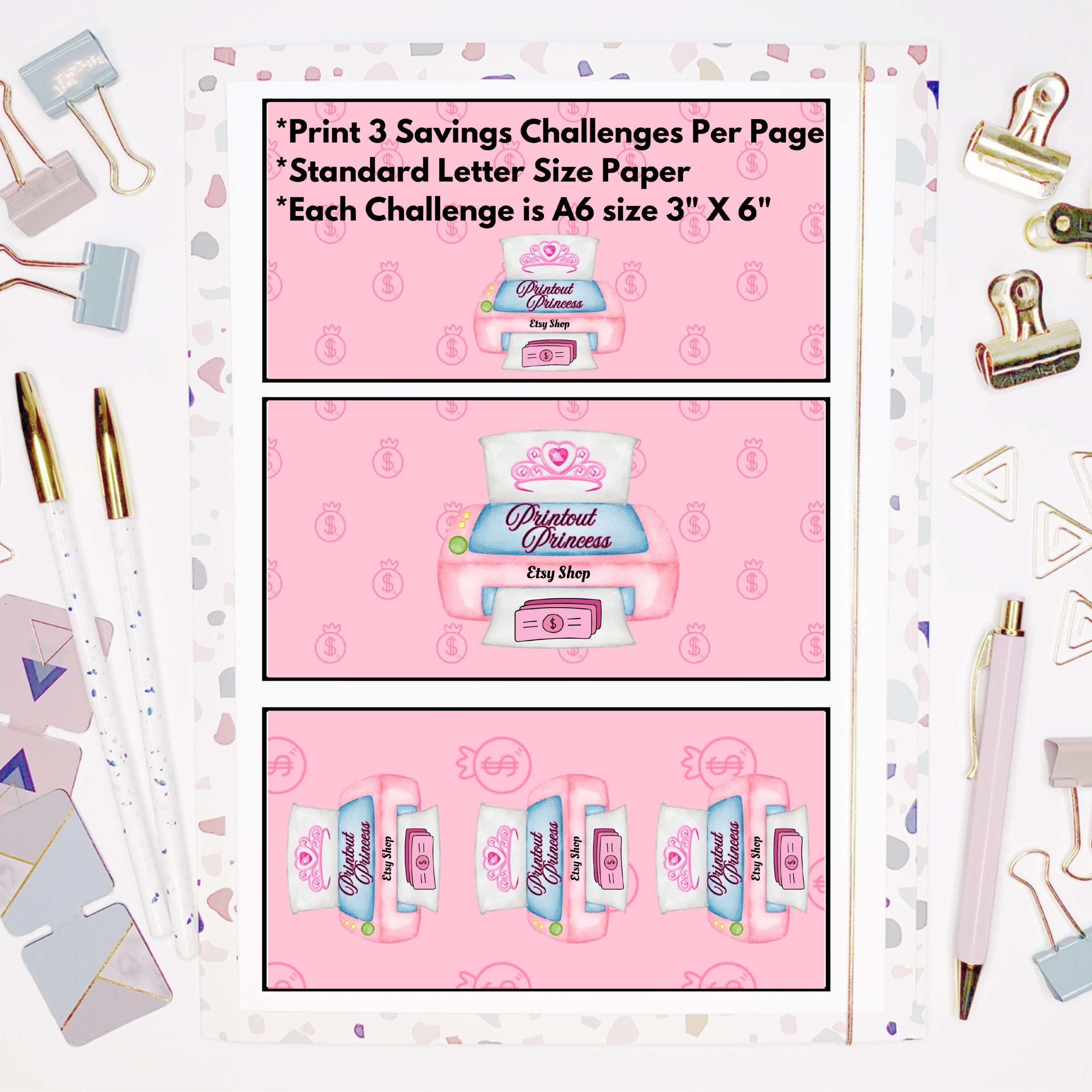 Savings Challenge I Pink Riches I Printable Tracker for Cash Money ...