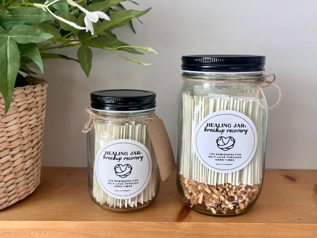 Breakup Recovery Healing Jar | Self Love Affirmations | 50 or 100 Cards ...
