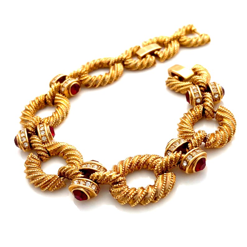 Vintage 1980s Signed Camrose & Kross Jacqueline Kennedy JBK Red ...