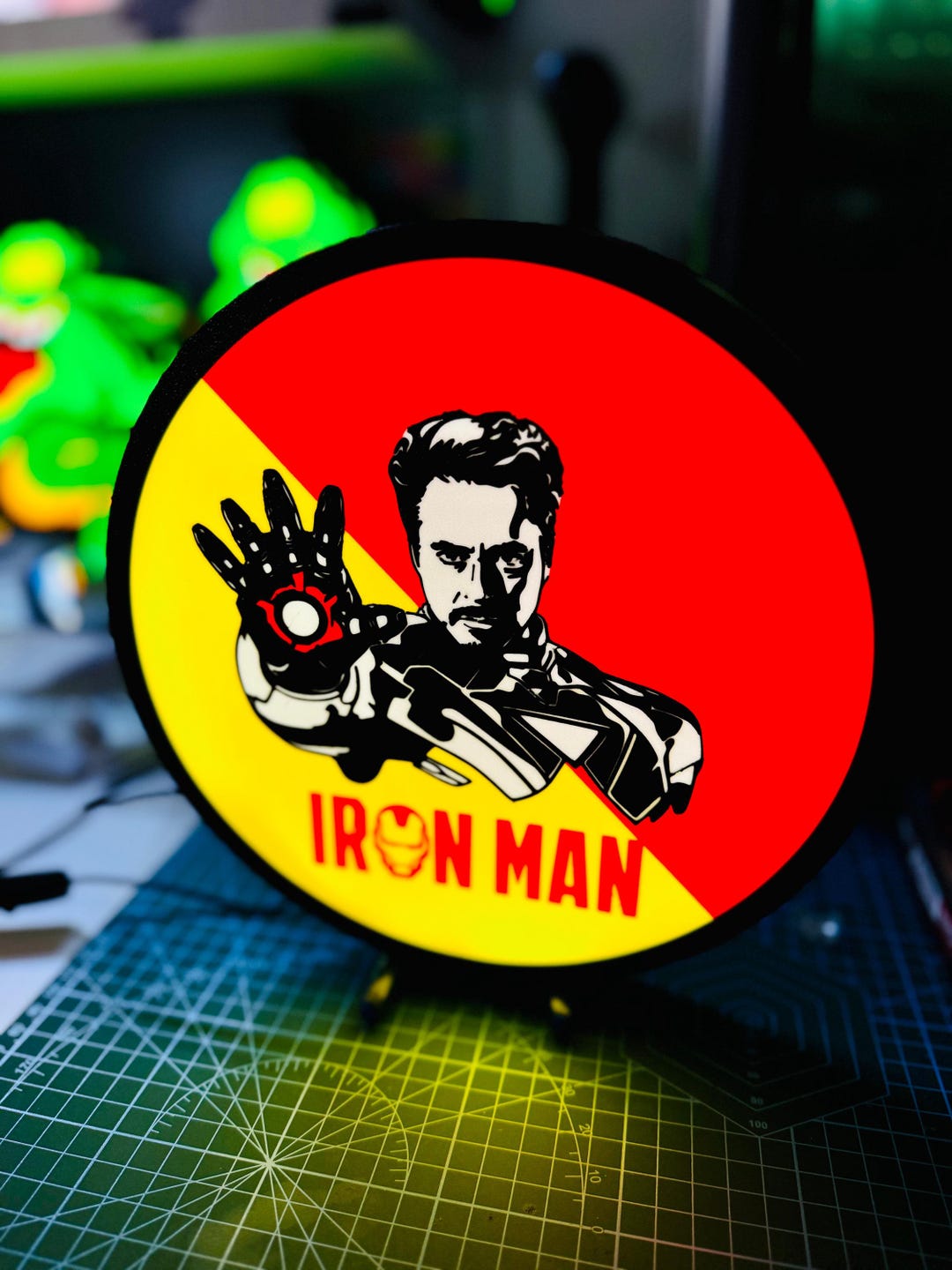 Ironman Red/yellow Light up Sign - Etsy