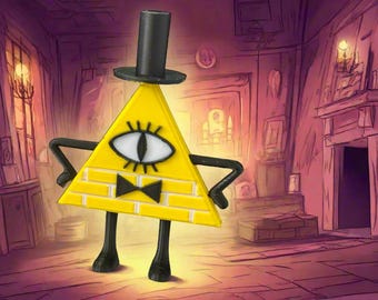 Mini Bill Cipher Statue Cipher Hunt Statue Gravity Falls Inspired ...