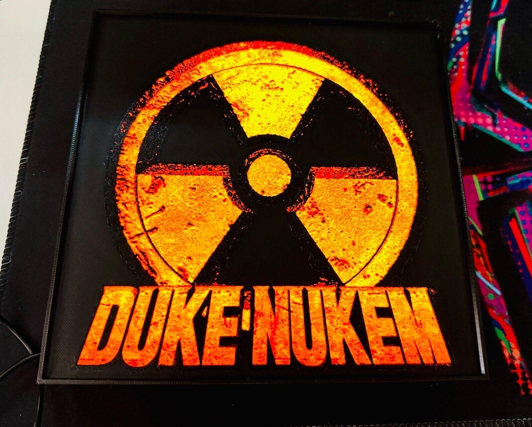 Duke Nukem 3D Light up Logo / Sign - Great Depth Effect & Detail - USB ...