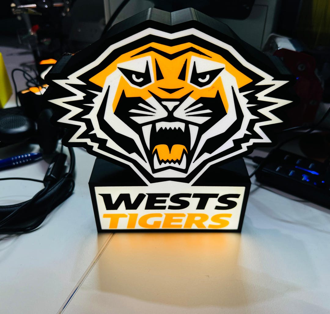 Wests Tigers - NRL Logo Light-up Sign - USB Powered - Etsy