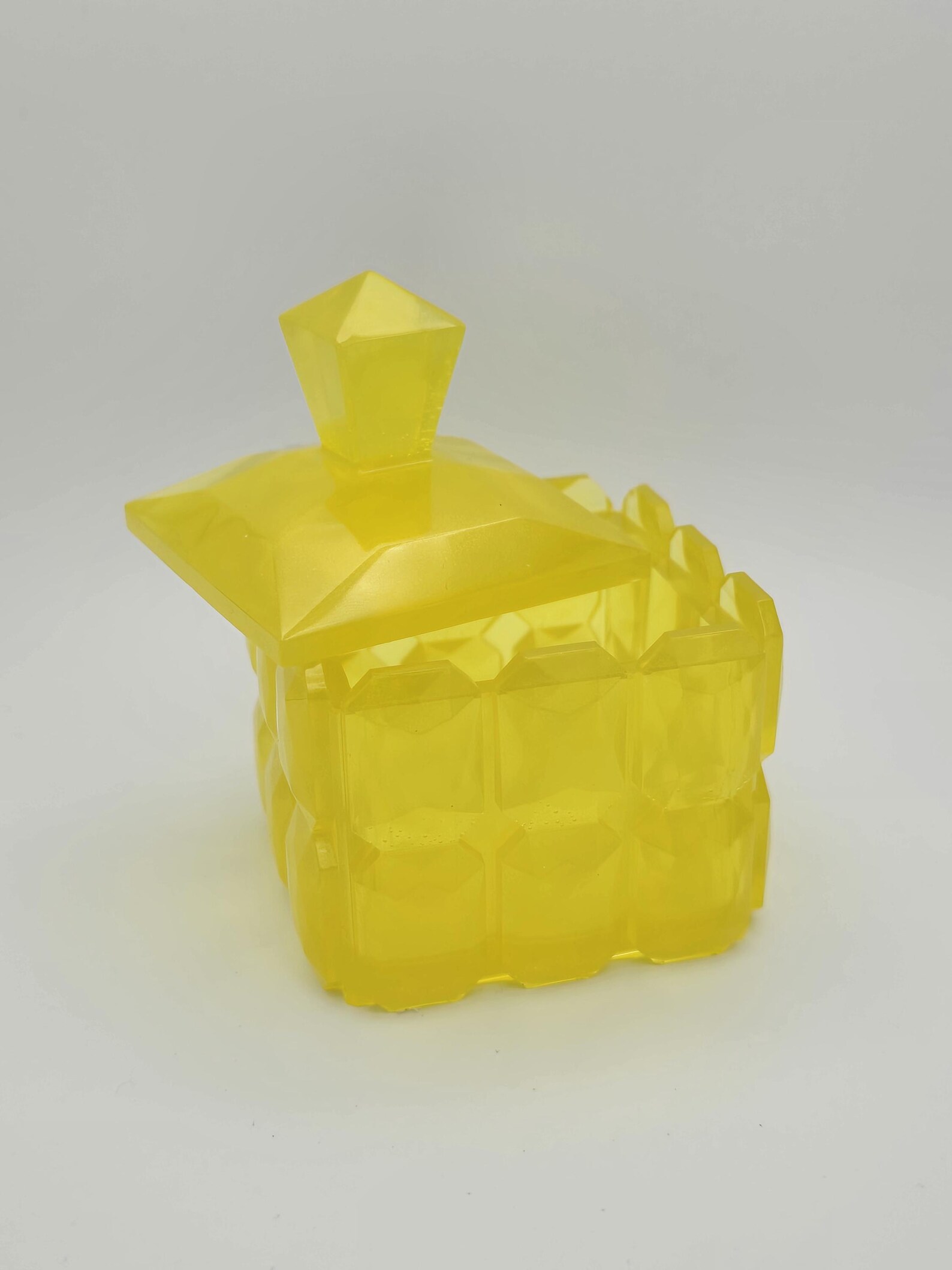 Square Gem Jar, Decorative Storage, Custom Stash Jar, Resin Stash Jar ...