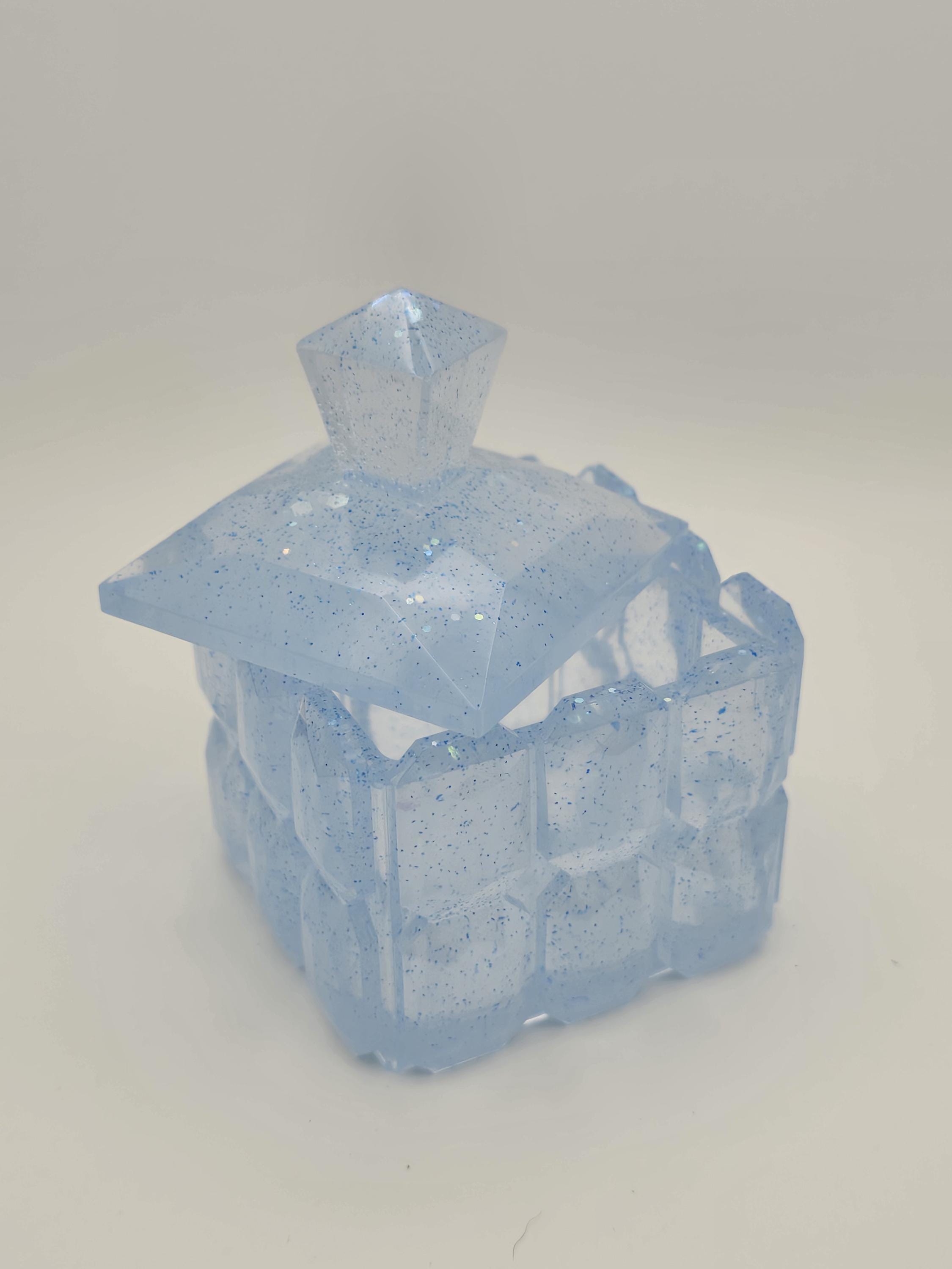 Square Gem Jar, Decorative Storage, Custom Stash Jar, Resin Stash Jar ...
