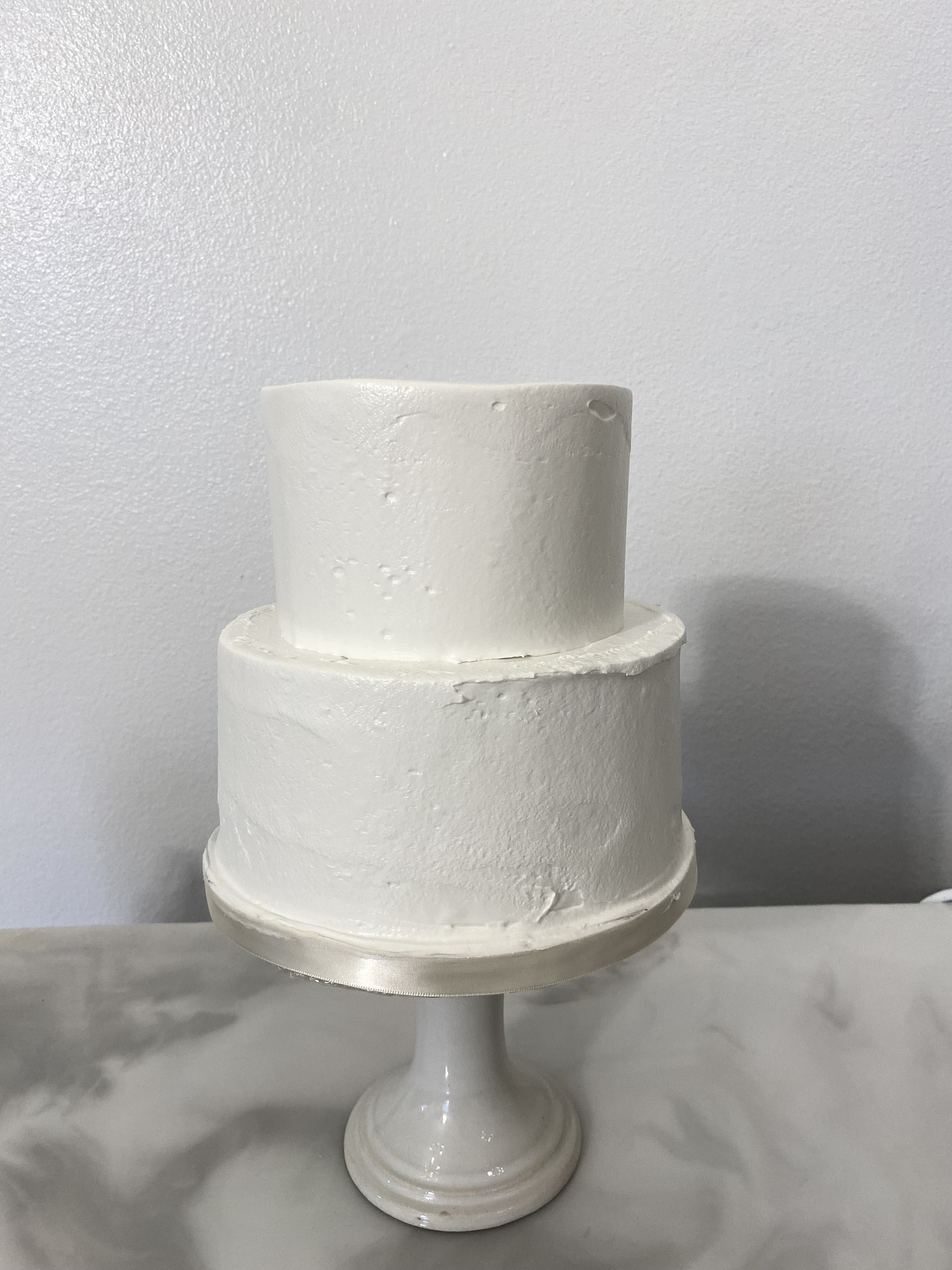 Rough Iced Design. Rustic Wedding Cake for Display. Faux Wedding Cake ...