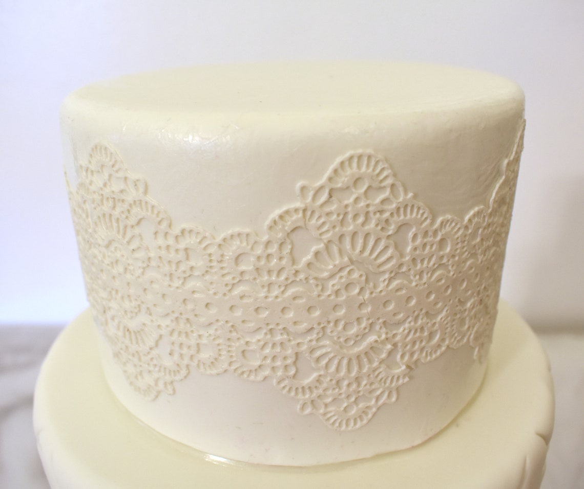 Faux Quilted Lace Wedding Cake, Fake White Wedding Cake for Display ...